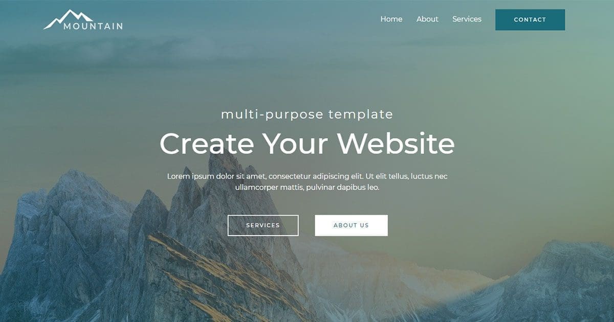 Transform Your Site with Mountain WordPress Free Template